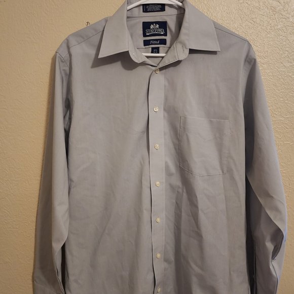 Stafford | Shirts | Mens Stafford Fitted Dress Shirt | Poshmark